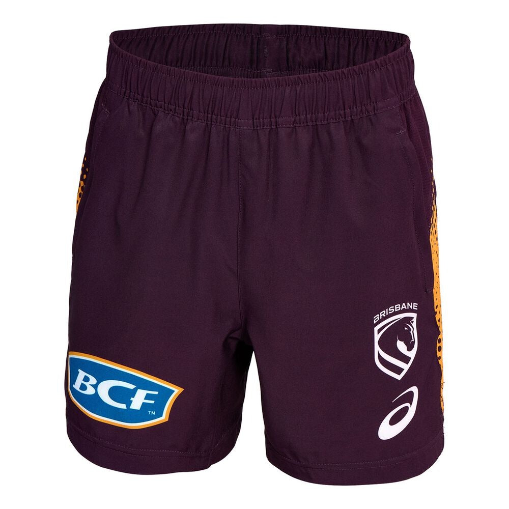 Classic NRL Kids Broncos 2026 Training Shorts – Danny Lyons Sports